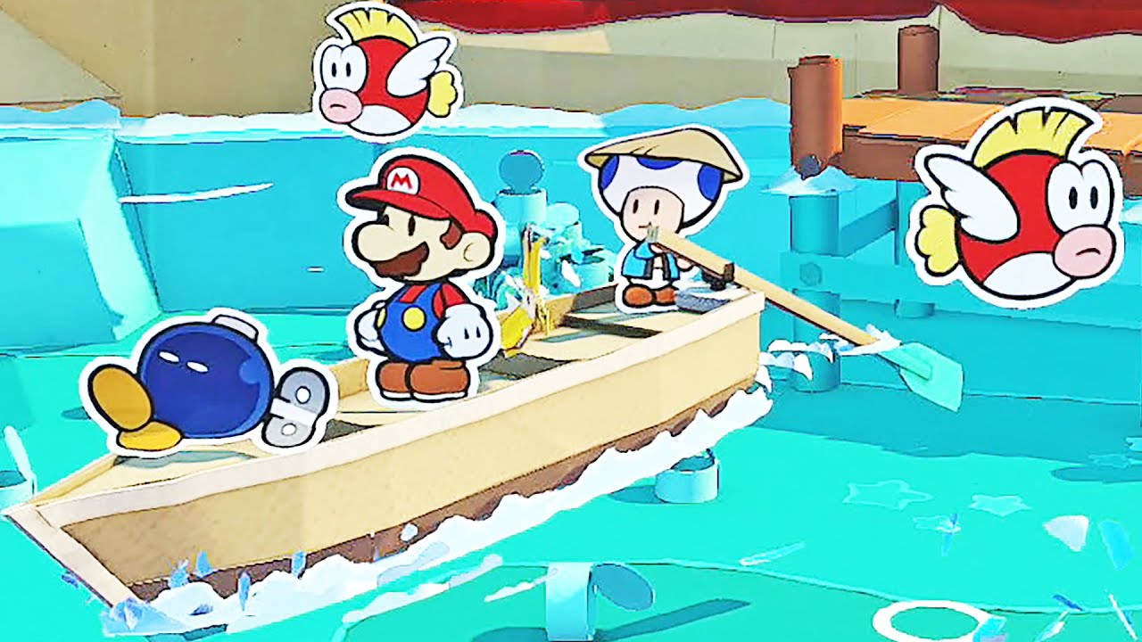Paper Mario The Origami King #19: Corredeiras do Rio de Papel - YouTube