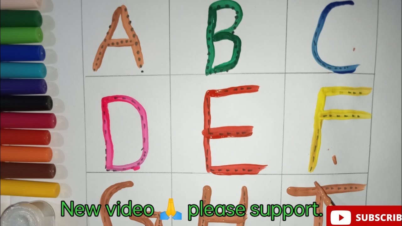 ABC colour alphabet,ABC write and reading alphabet,ABC cartoon,ABC ...