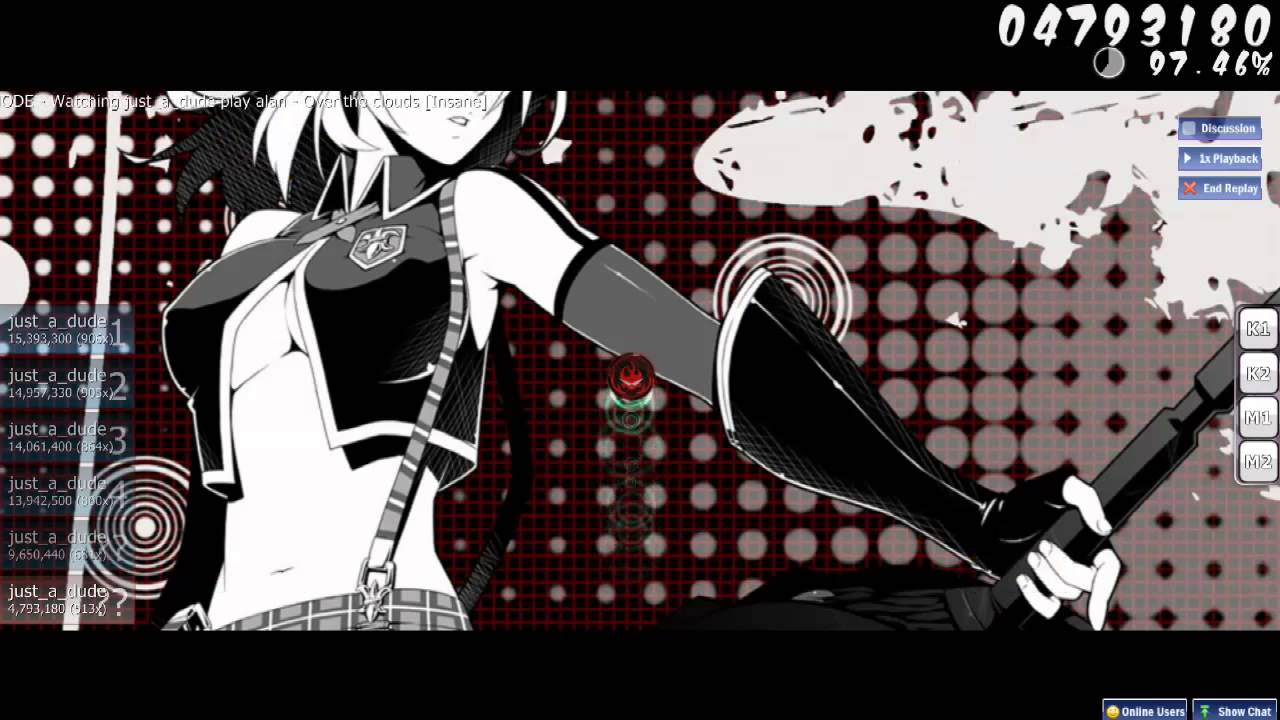 Osu! Alan - Over the clouds (God Eater Op.) [Insane] Replay - YouTube