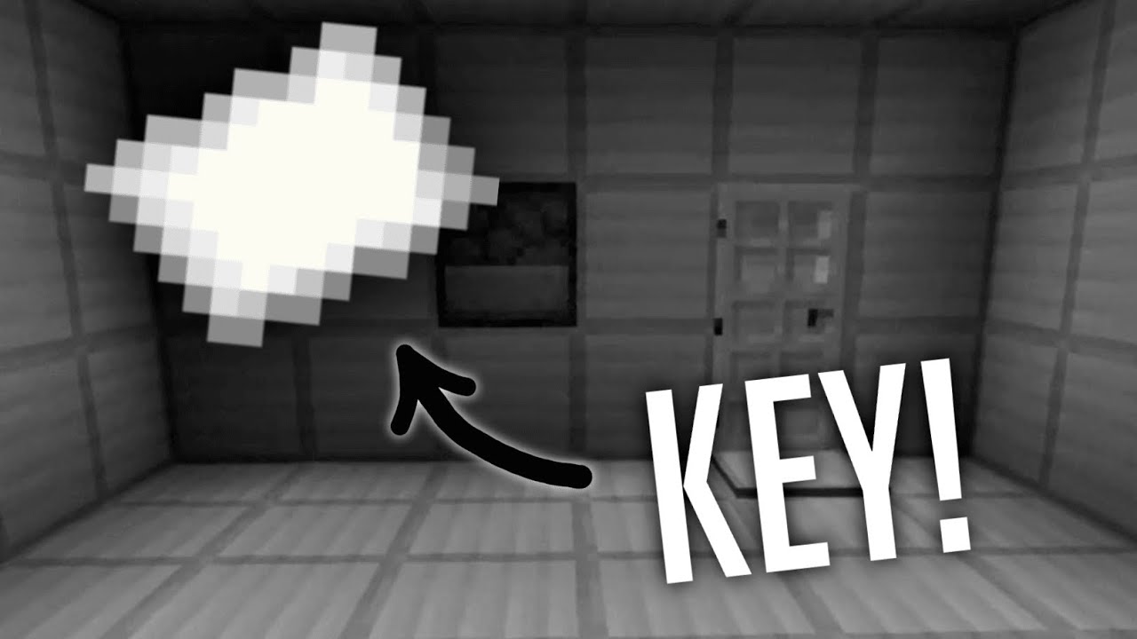 Working Key Required Door In Minecraft - Redstone Tutorials - YouTube