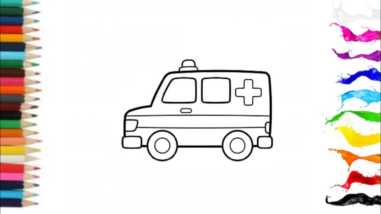 HOW DRAW AMBULANCE 🚑 FOR KIDS/LEARN STEP BY STEP/KIDS - YouTube