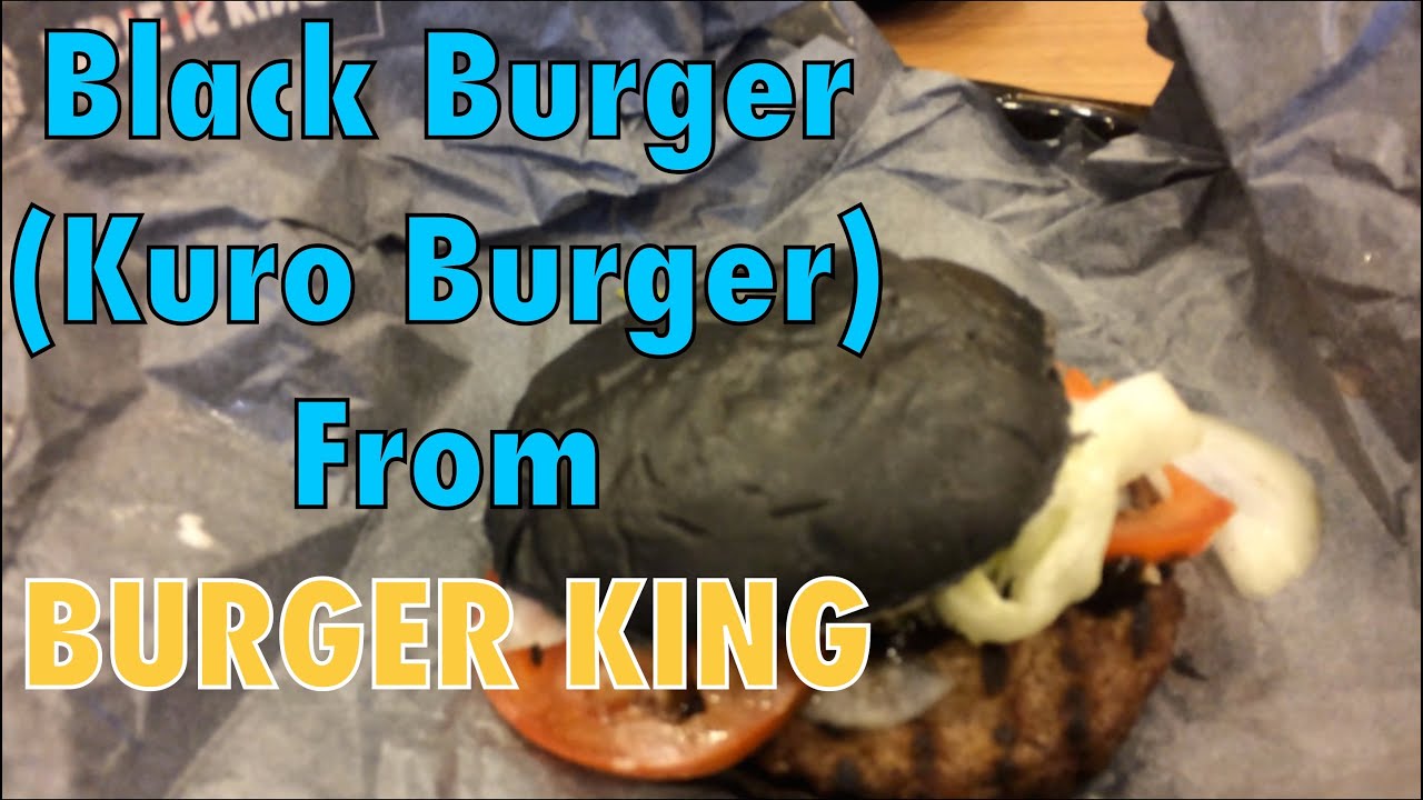 Burger King all Black Burger (Kuro Burger) in JAPAN! - YouTube