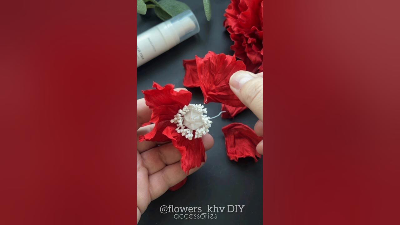 Подробный МК по Маку из шёлка смотрите на канале @flowers_khv - YouTube