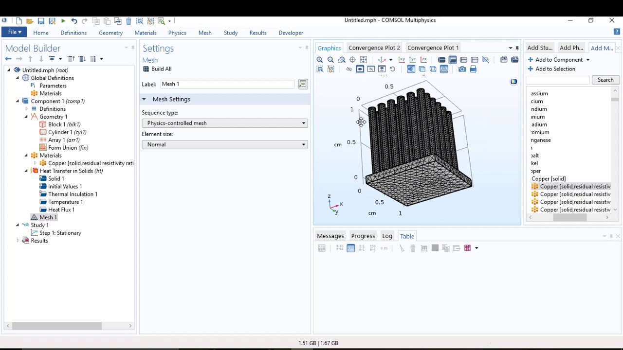 Effect of fins in Cooling a heated Block using COMSOL - YouTube