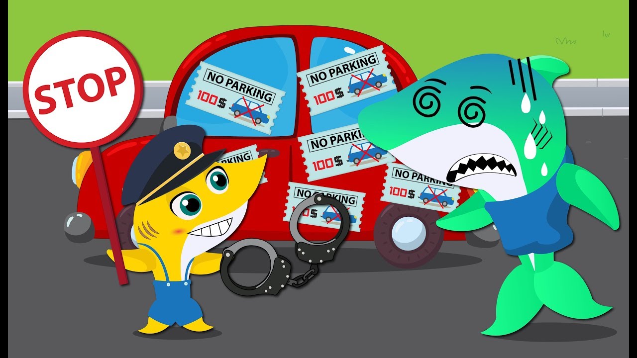Baby Sharks Becomes Police Funny Story New Episodes! Baby Shark Song ...