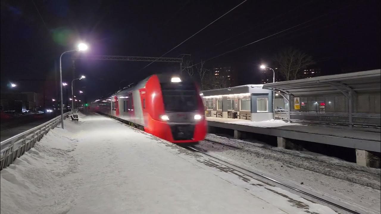 на подлёте Ласточка ЭС1(П) поезд №708 Москва-Нижний Новгород - YouTube