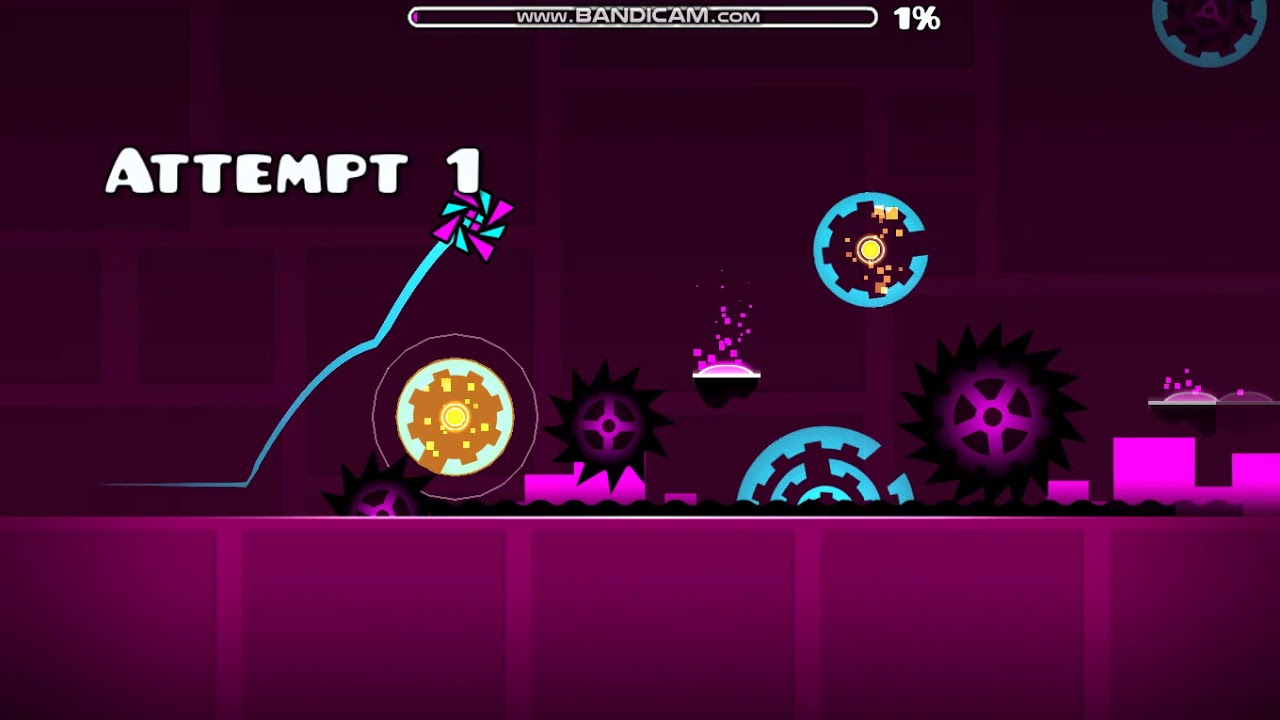 Geometry dash level with green background - finderero