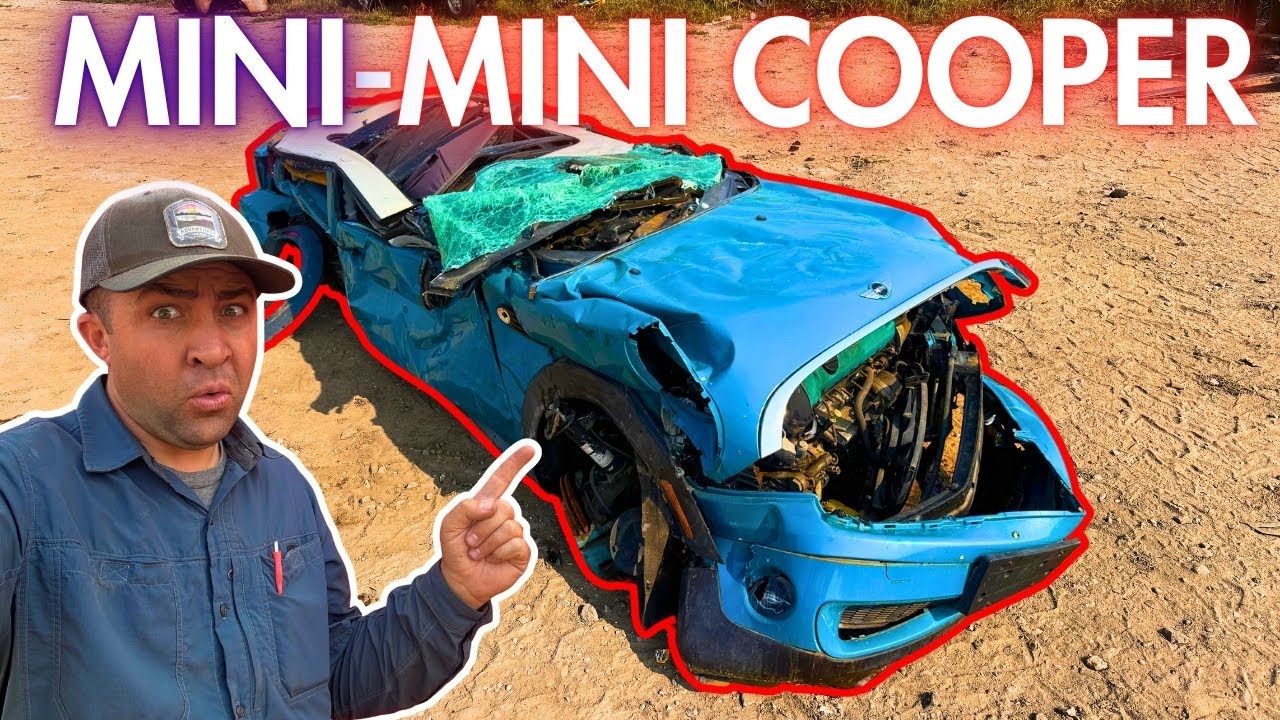 I Crushed a MINI COOPER into a LOG! (Sideways Crush) - YouTube