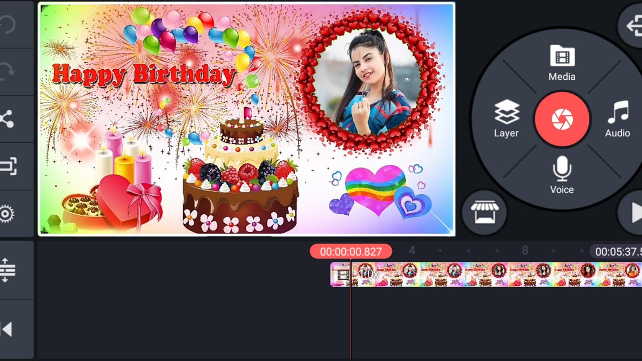 how to make birthday video in kinemaster editing | happy birthday ...