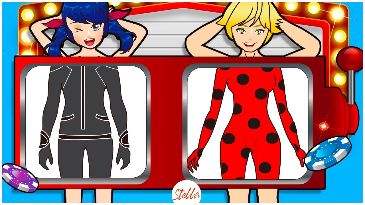 Paper dolls dress up - Ladybug & Cat noir role change hero - Miraculous ...