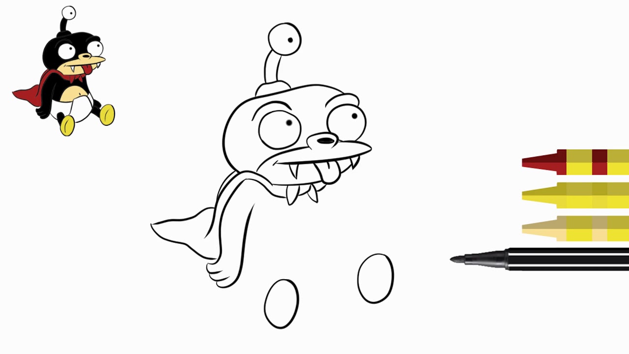 how to draw Nibbler (Futurama) - YouTube