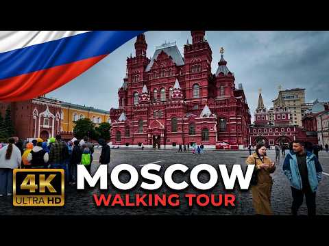 MOSCOW WALKING TOUR: Red Square & The Kremlin, RUSSIA 4K