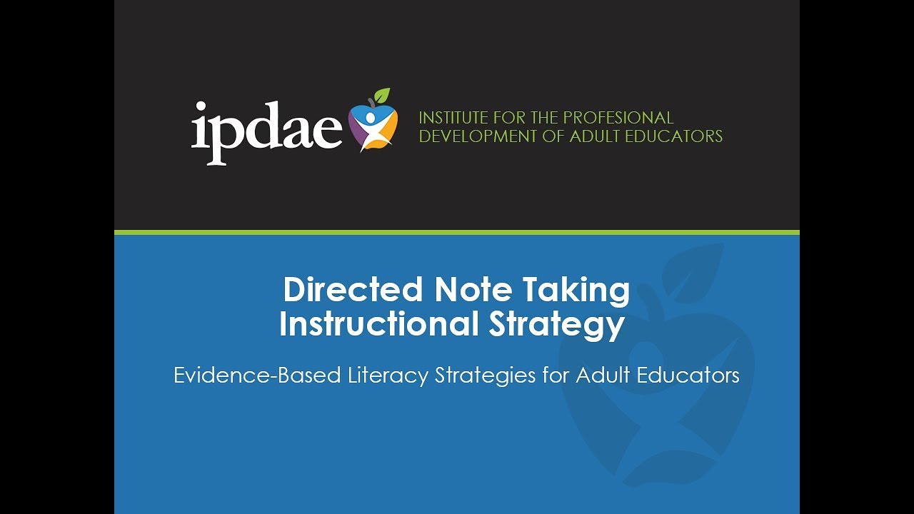Directed Note Taking - Instructional Strategies - YouTube
