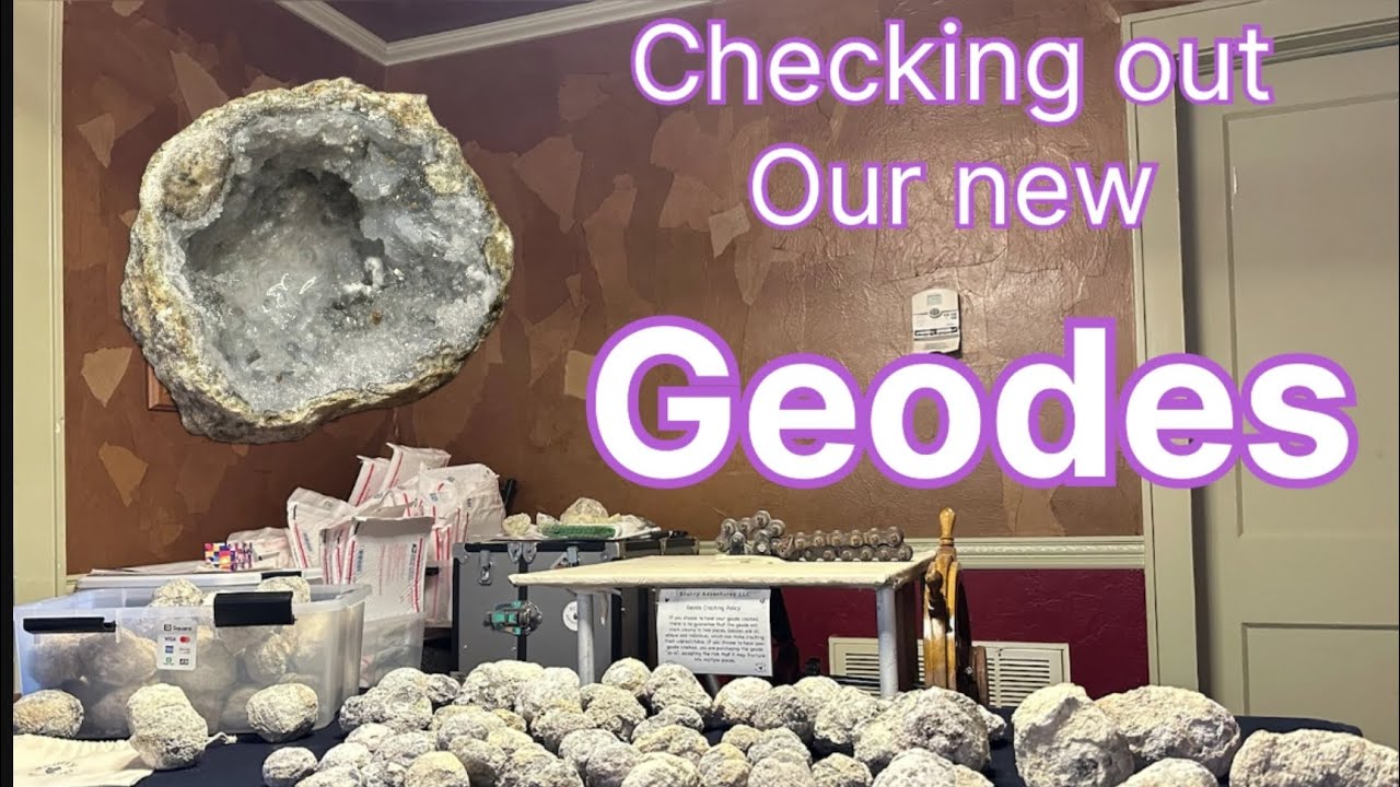 Checking out our new geodes - YouTube