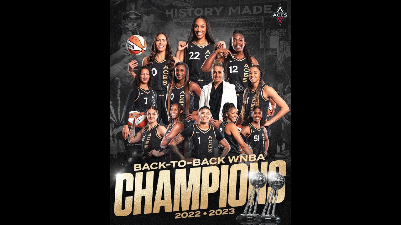 Las Vegas Aces Back to Back WNBA Champions 2022 2023 - YouTube