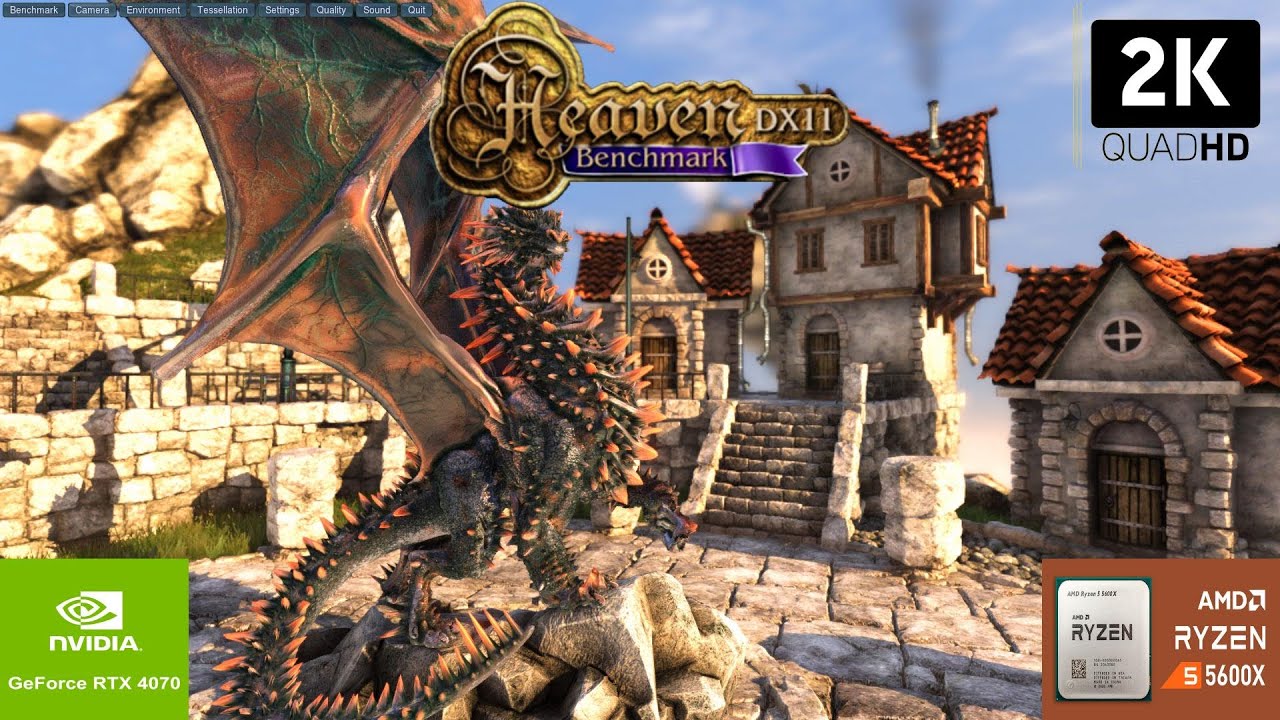 Heaven Benchmark RTX 4070 Ryzen 5 5600X Native 1440p High Ultra ...