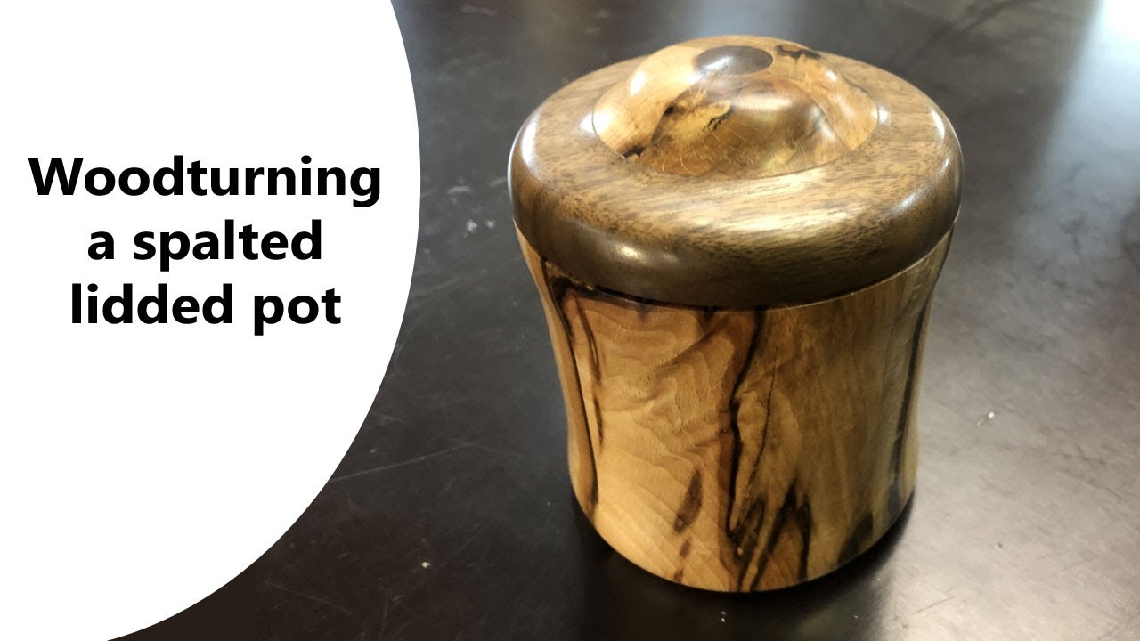Woodturning a spalted lidded pot - YouTube