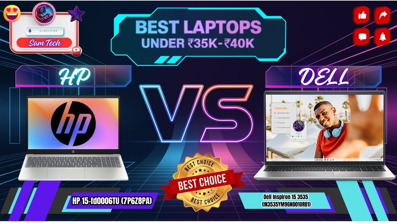 HP 15-fd0006TU VS Dell Inspiron 15 3535 (IN3535YM9GN001ORB1) FULL ...
