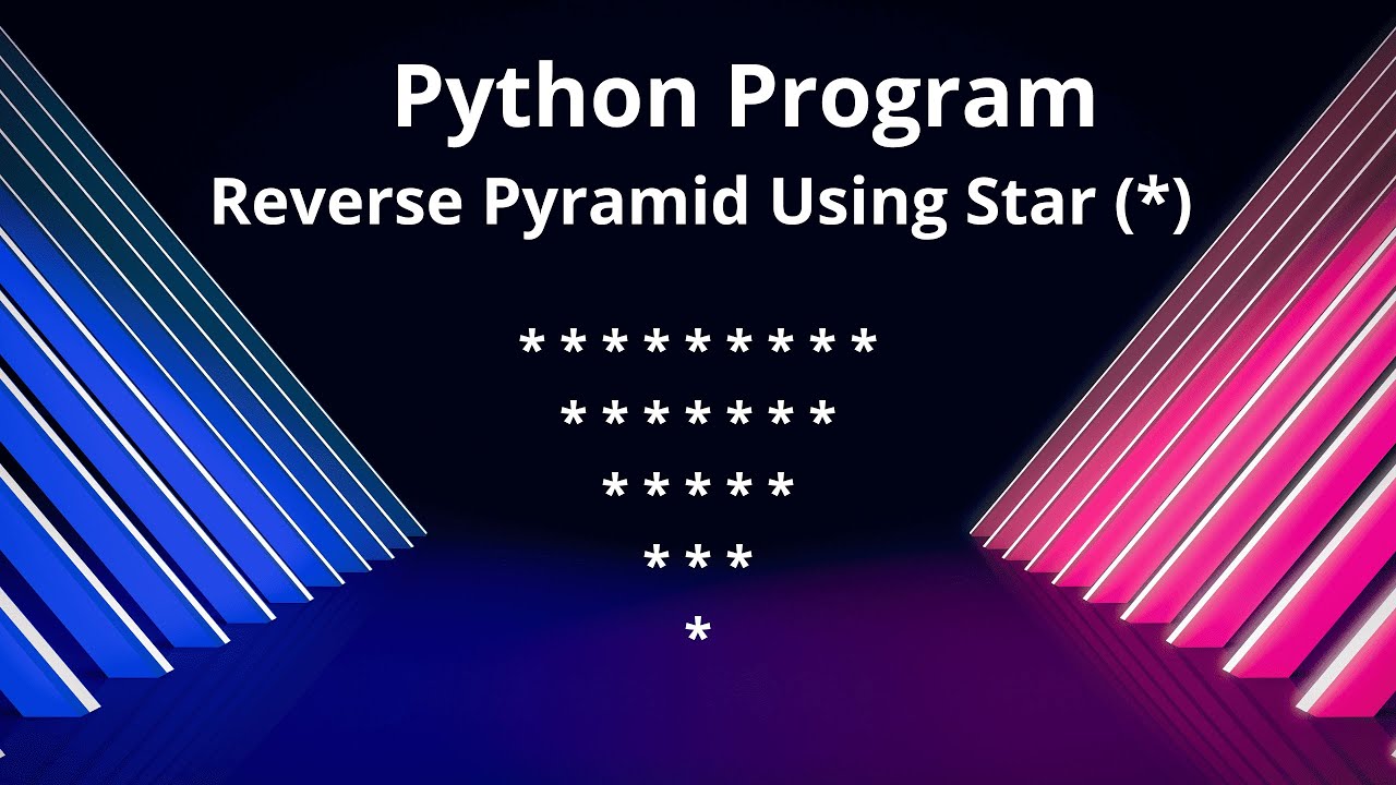 Python program to print inverted pyramid using star (*) | Python ...