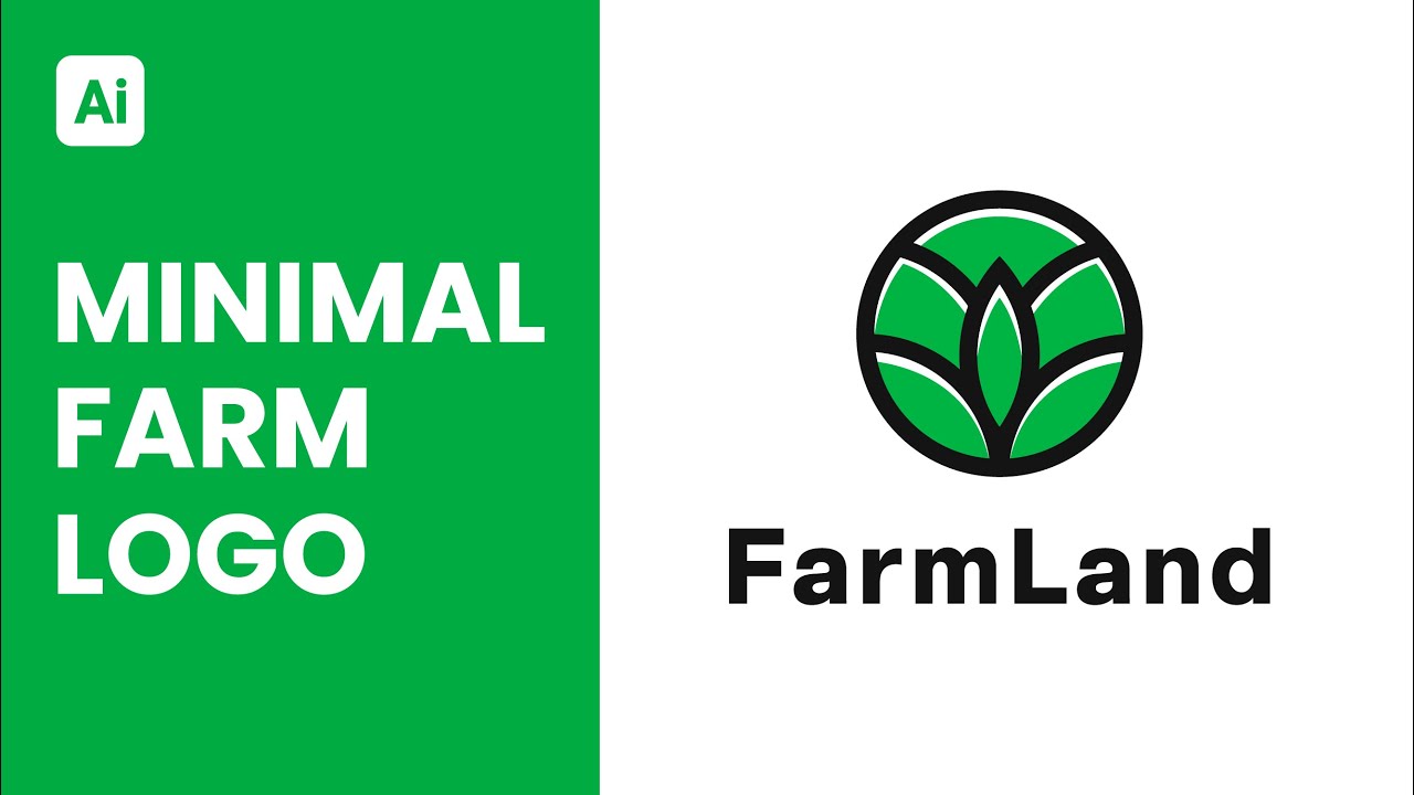 Create a Minimal Farm Logo | Logo Design Tutorial - YouTube