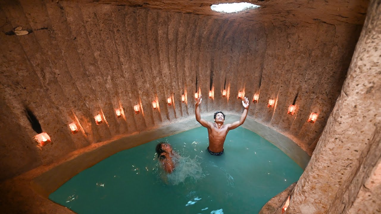 We Build The Most Paradise Underground Swimming Pools - YouTube