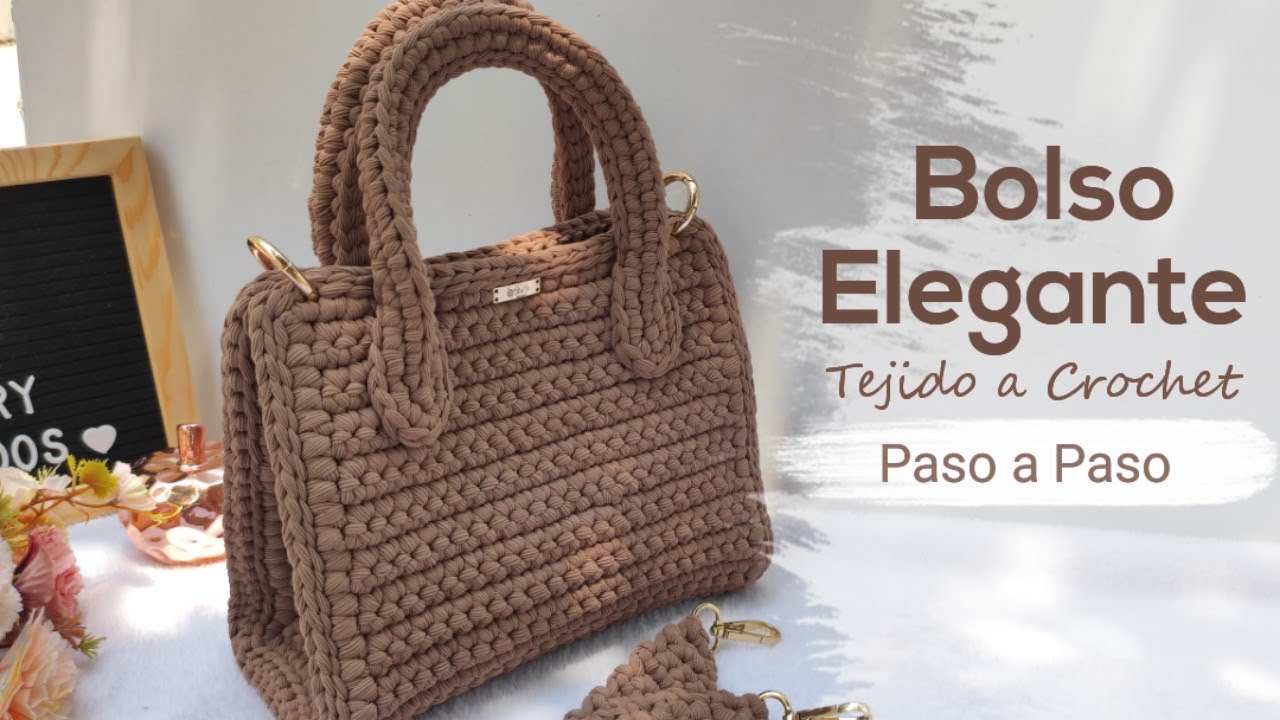 🔥BOLSO ELEGANTE TEJIDO a CROCHET/ SUPER FACIL/ PASO A PASO - YouTube