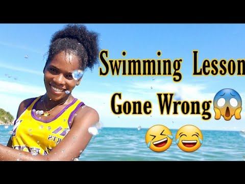 SWIMMING LESSON GONE WRONG FIRST ATTEMPT😣💦//LIFE OF SAPHOYA - YouTube