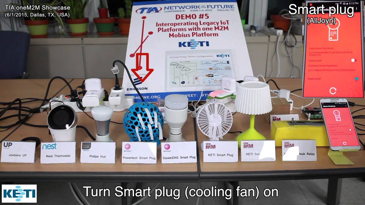 TIA oneM2M Showcase Demo (Dallas, TX, U.S.) - ConnecThing App - YouTube