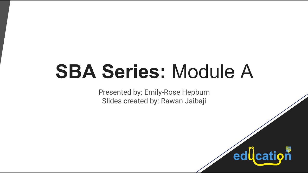 Y5 Module A SBA - YouTube