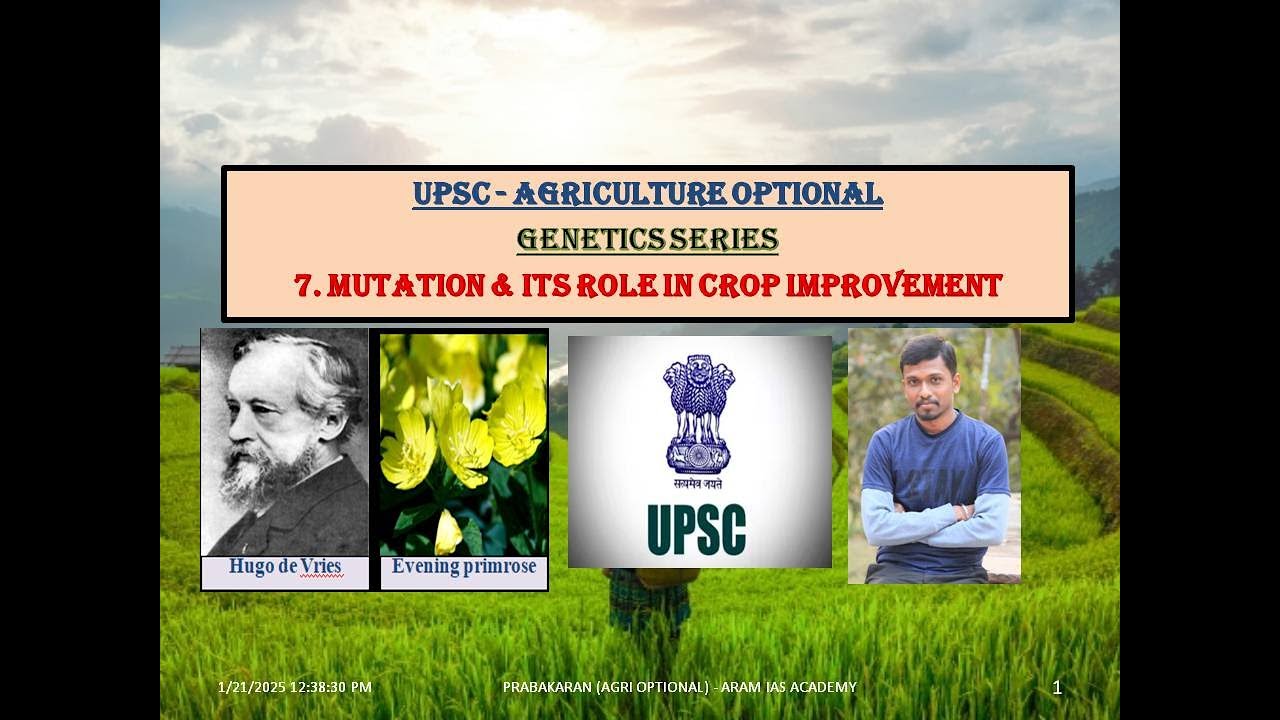 Topic 7 (Genetics for UPSC): Mutations - and their role in crop ...