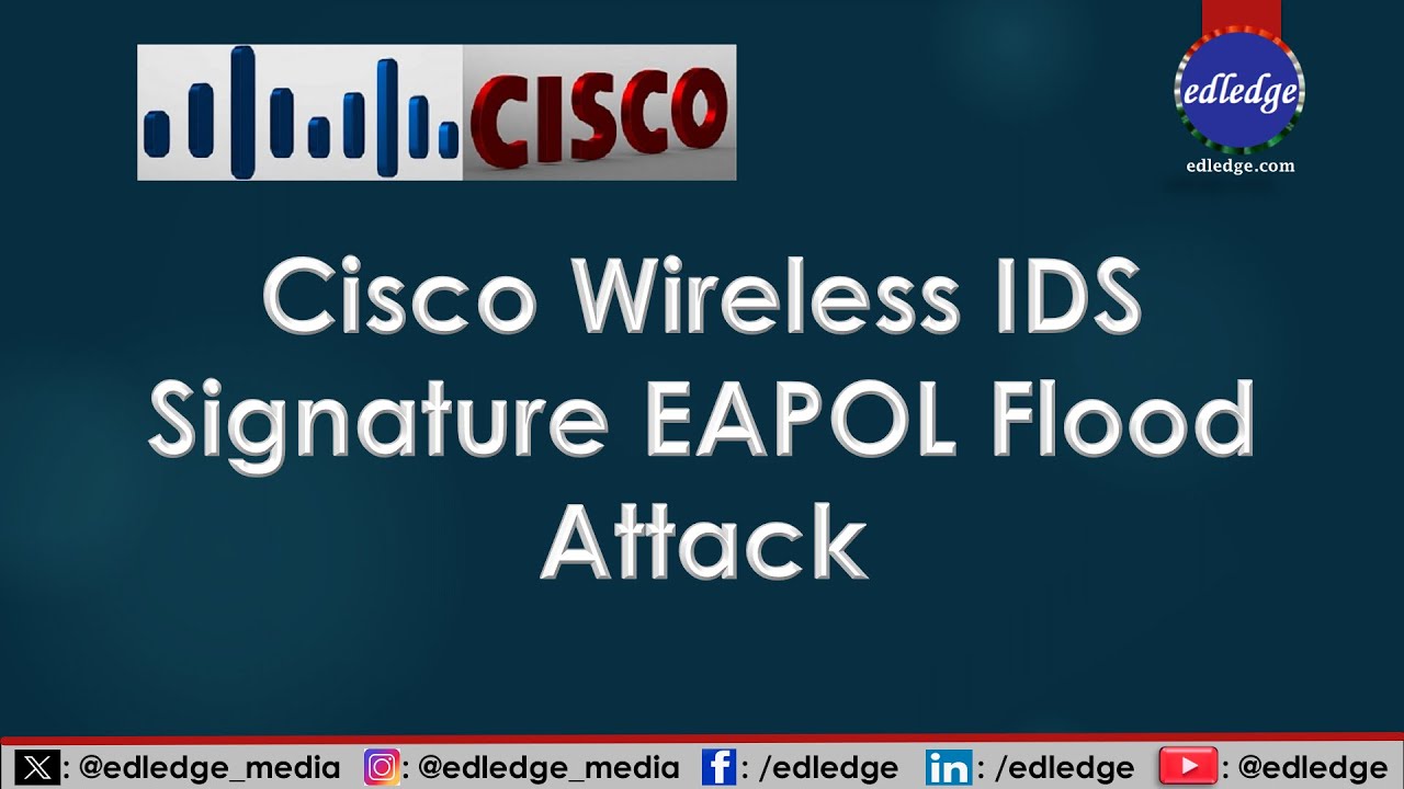 Cisco Wireless IDS Signature EAPOL Flood Attack - YouTube