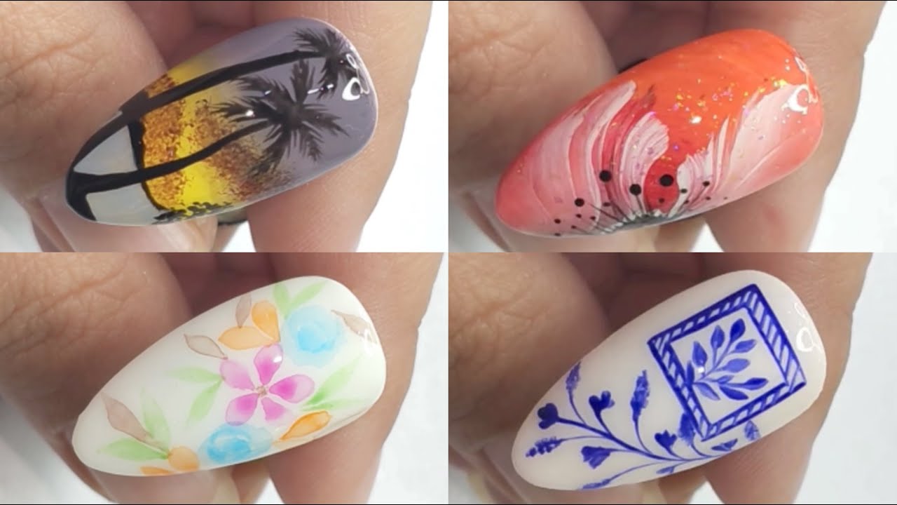 #324 sizzling nail art design | nail art at home | normal nail art ...