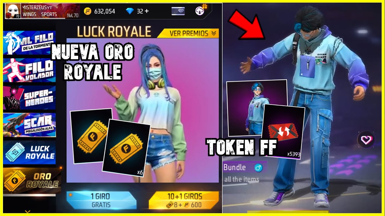 🎁ORO ROYALE OFICIAL PARA LATAM Intercambio Token FF! EL MEJOR TRAJE ...