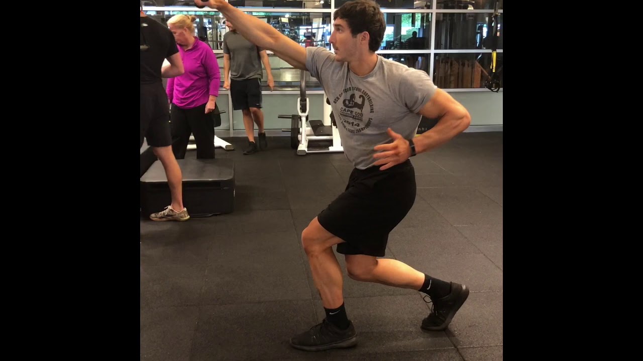 Staggered Stance Lat Pull Contralateral Punch - YouTube