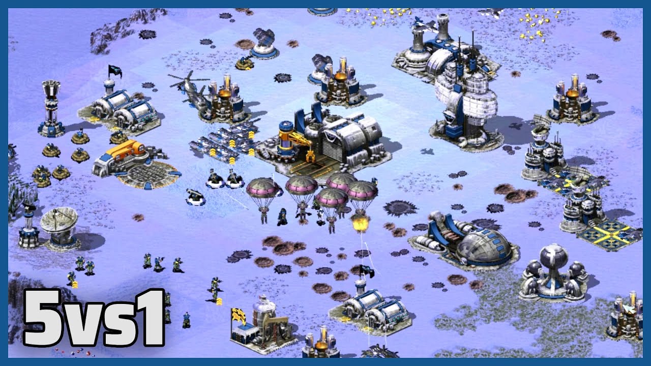 Red Alert 2 | Remake With Harder Enemies | (5 vs 1 + Superweapons ...