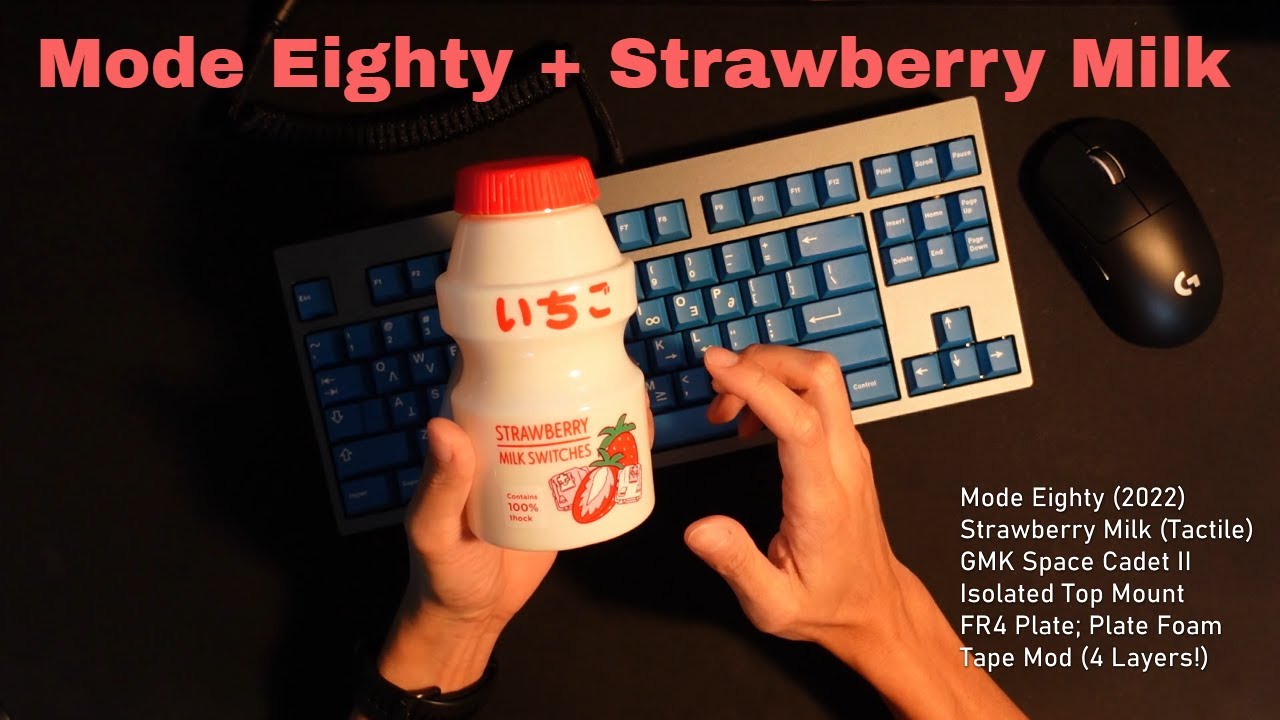 Mode Eighty (2022) + Strawberry Milk (Tactile) Switches - YouTube
