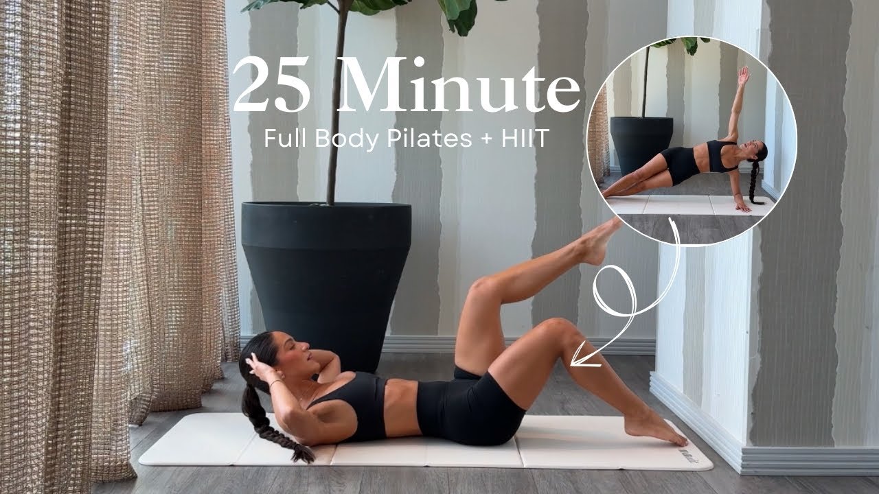 25 Minute Full Body Pilates HIIT Workout (no equipment) | WEIGHT LOSS ...