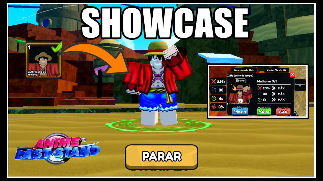 SHOWCASE LUFFY LENDÁRIO (ZUFFY ) ANIME LAST STAND ROBLOX! - YouTube