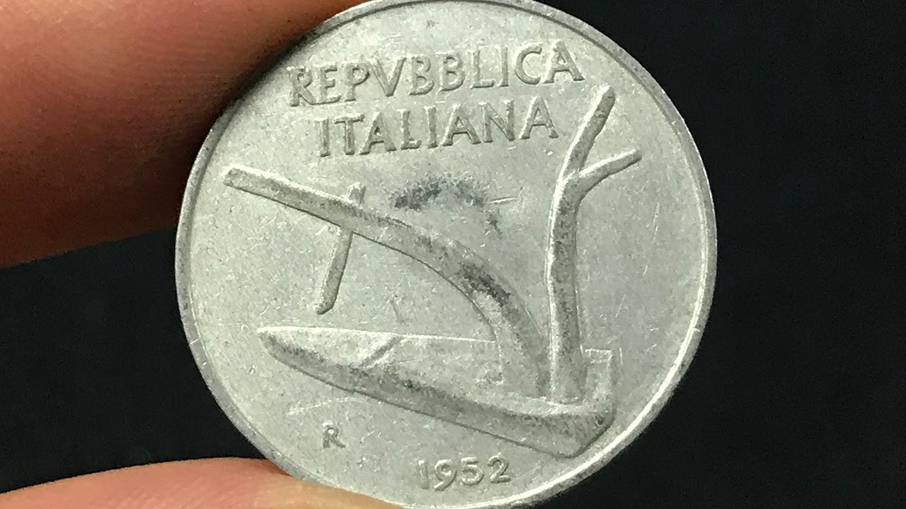 1952 Italy 10 Lire Coin • Values, Information, Mintage, History, and ...
