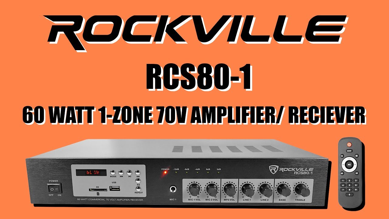 (DEMO) 20 SPEAKERS on the ROCKVILLE RCS80-1 60 Watt 70V Commercial ...