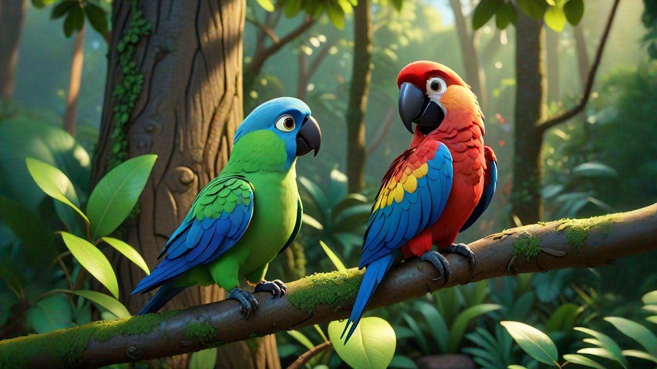 Parrot Learning Song | Fun Parrot Song for Kids | Educational Animal ...