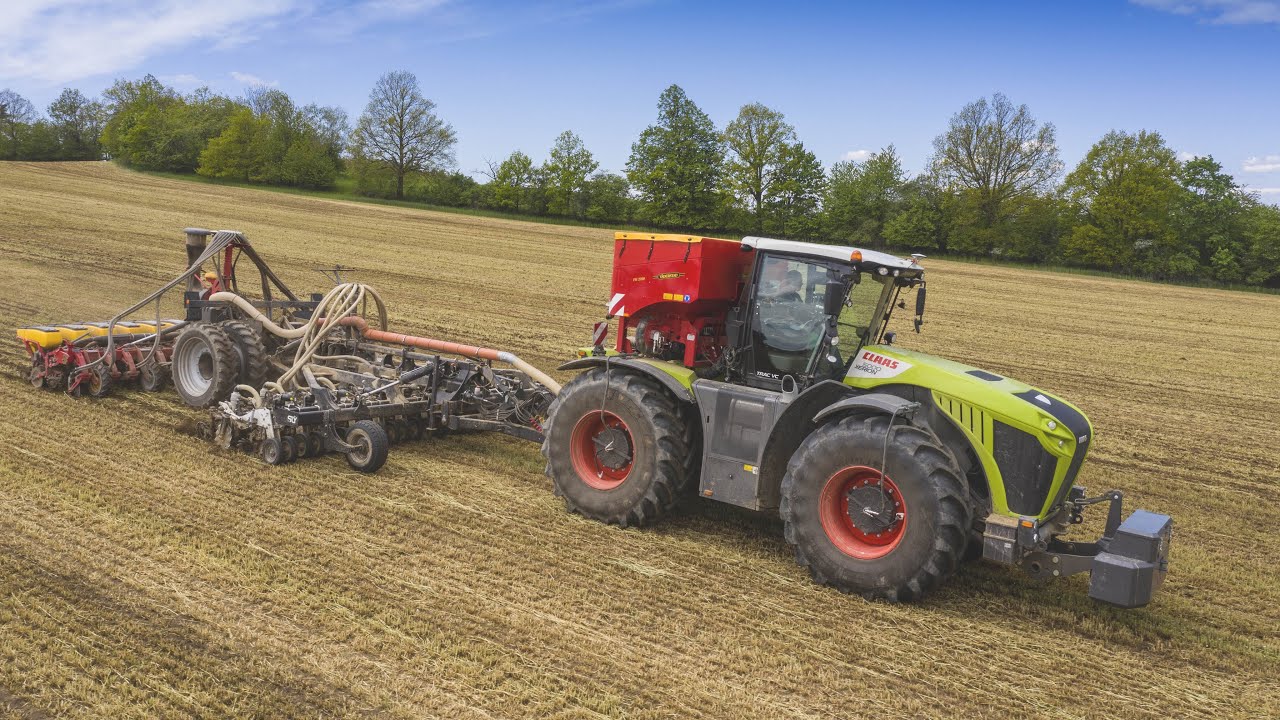 NEW CLAAS Xerion 5000 TRAC VC + SLY StripCat II + VÄDERSTAD Tempo V(12 ...