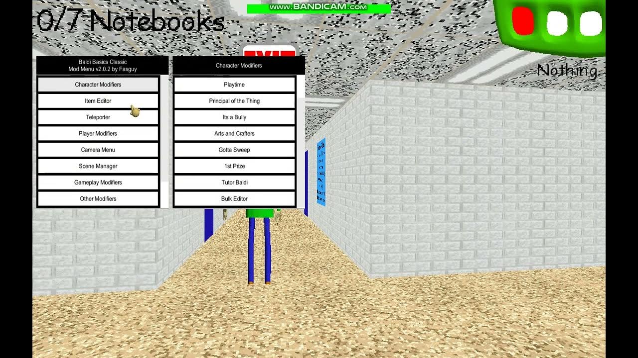 Baldi's Basics Mod Menu. - YouTube