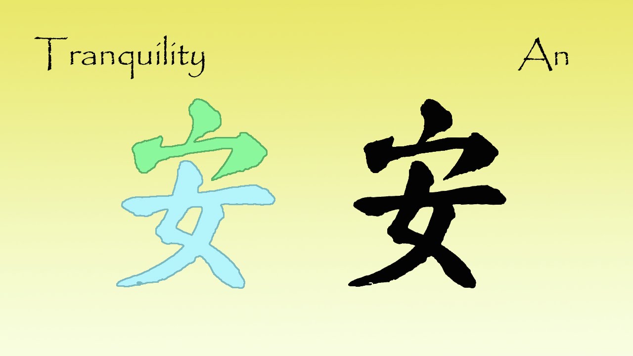 Chinese Characters COMFORT Tranquility An Is Based On Complementary chinese-characters-comfort-tranquility-an-is-based-on-complementary