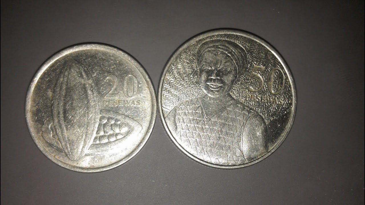 Ghana Currencies 50 and 20 Pesewas - YouTube