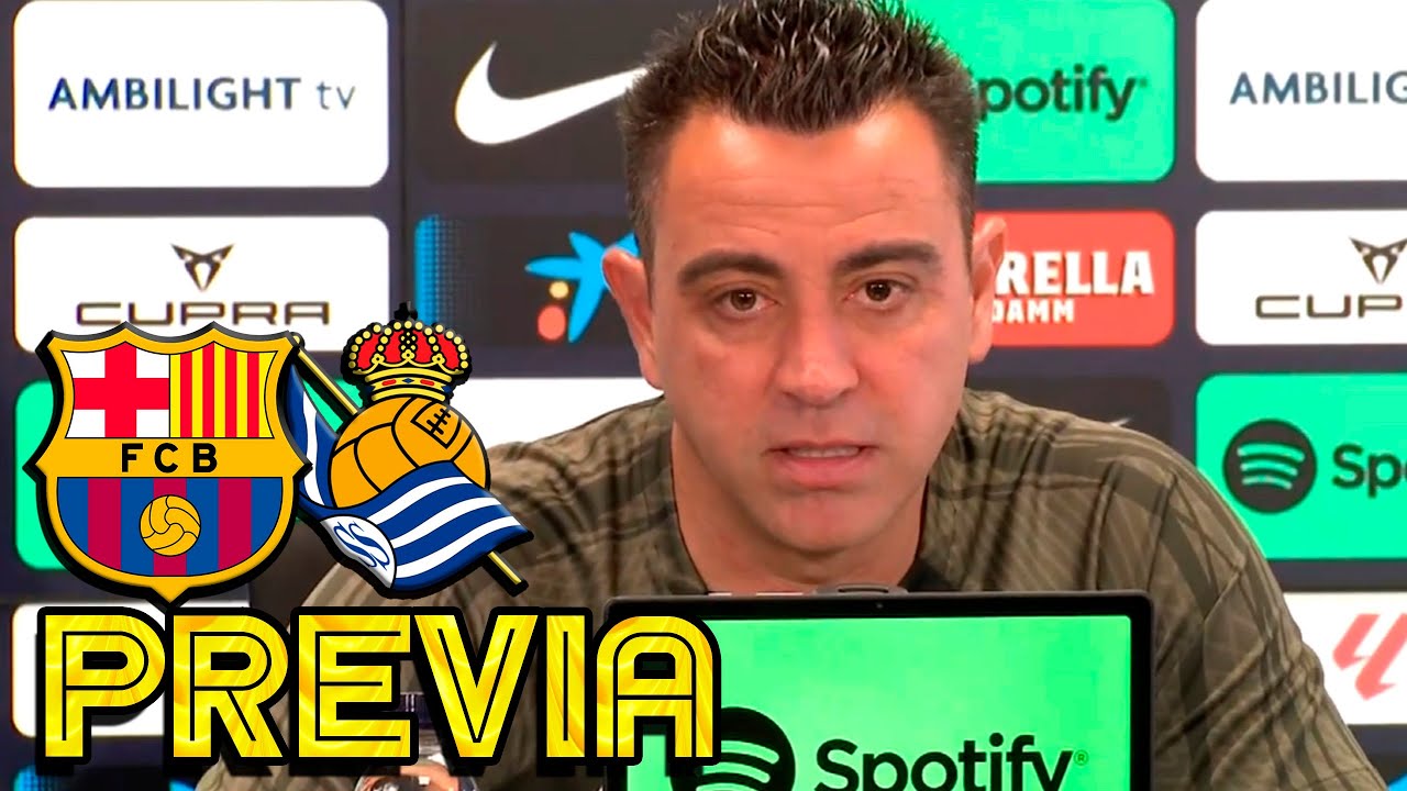RUEDA PRENSA XAVI: FC BARCELONA v REAL SOCIEDAD - YouTube