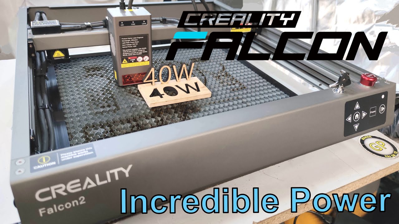 Creality Falcon 2 Laser 40W Incredible Power - Unboxing & Test - YouTube