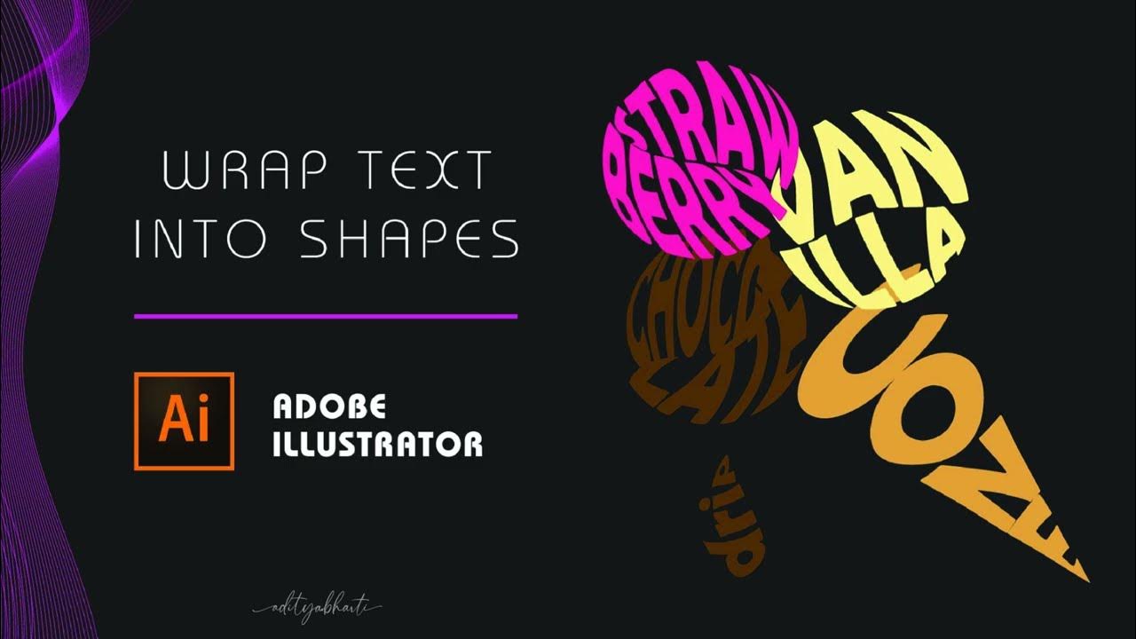 Wrap text into shapes in Illustrator | tutorial - YouTube