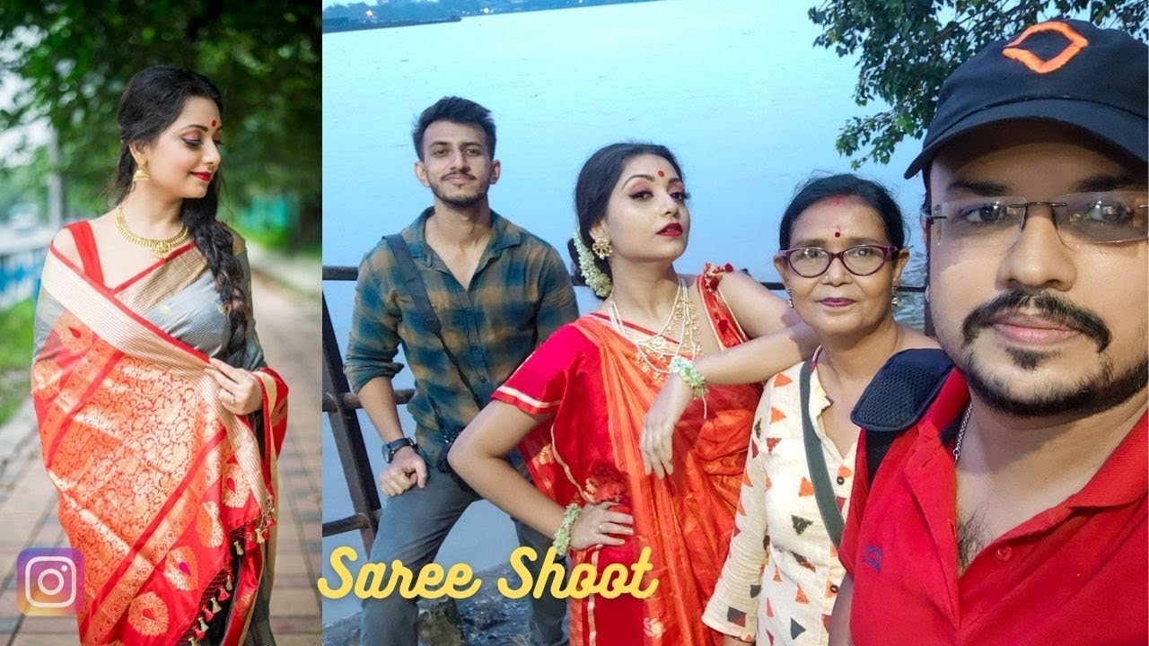 Vlog on Shoot day: Saree shoot BTS ft. Rupsa Saha and Avik - YouTube