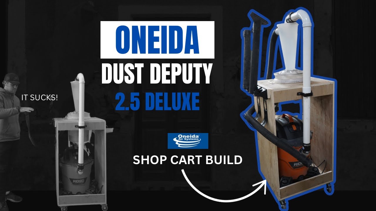 Ultimate Dust Collection Cart Build! Oneida Dust Deputy 2.5 Deluxe ...